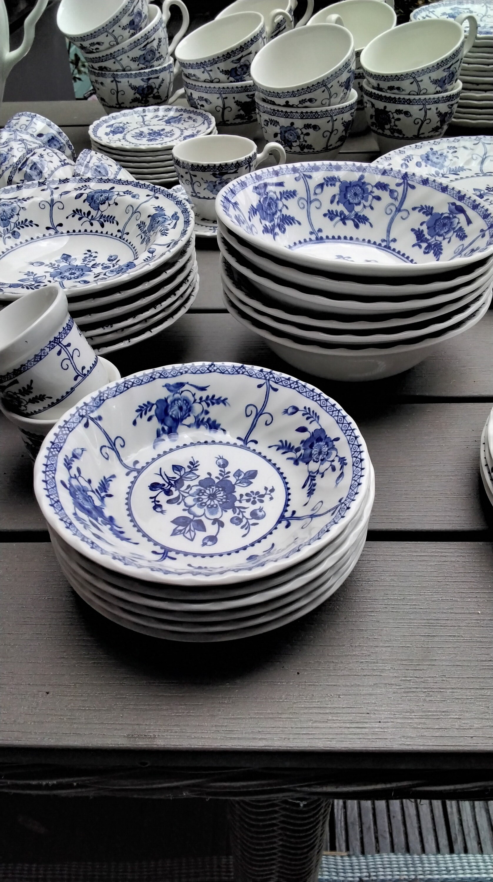 Johnson Brothers Indies, Spiral Flute Shape. Iconic 1970s Pattern. Open ...