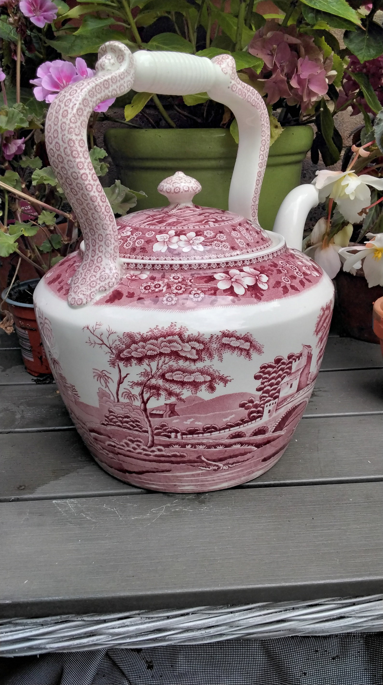 Spode Copeland Tower Pink Kettle, 1960s, Super Stunning, and Mint. UK ...