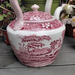 Spode Copeland Tower Pink Kettle, 1960s, Super Stunning, and Mint. UK ...
