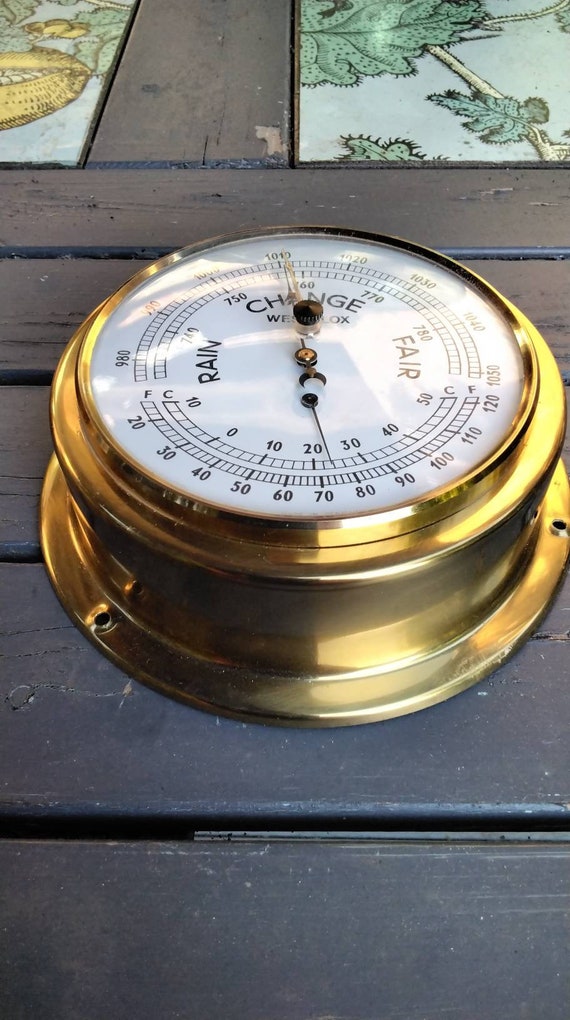 Westclox Barometer Made in Denmark With Temperature Gauge. | Etsy