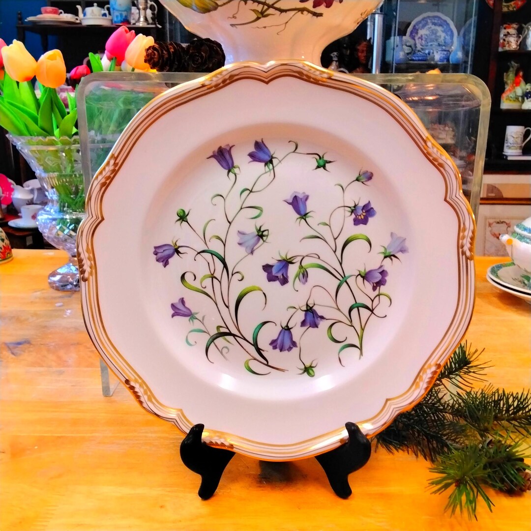 Spode Campanula 28cm Plate, Exquisite 22carat Gold Border Will Compliment Sheffield and Stafford ...
