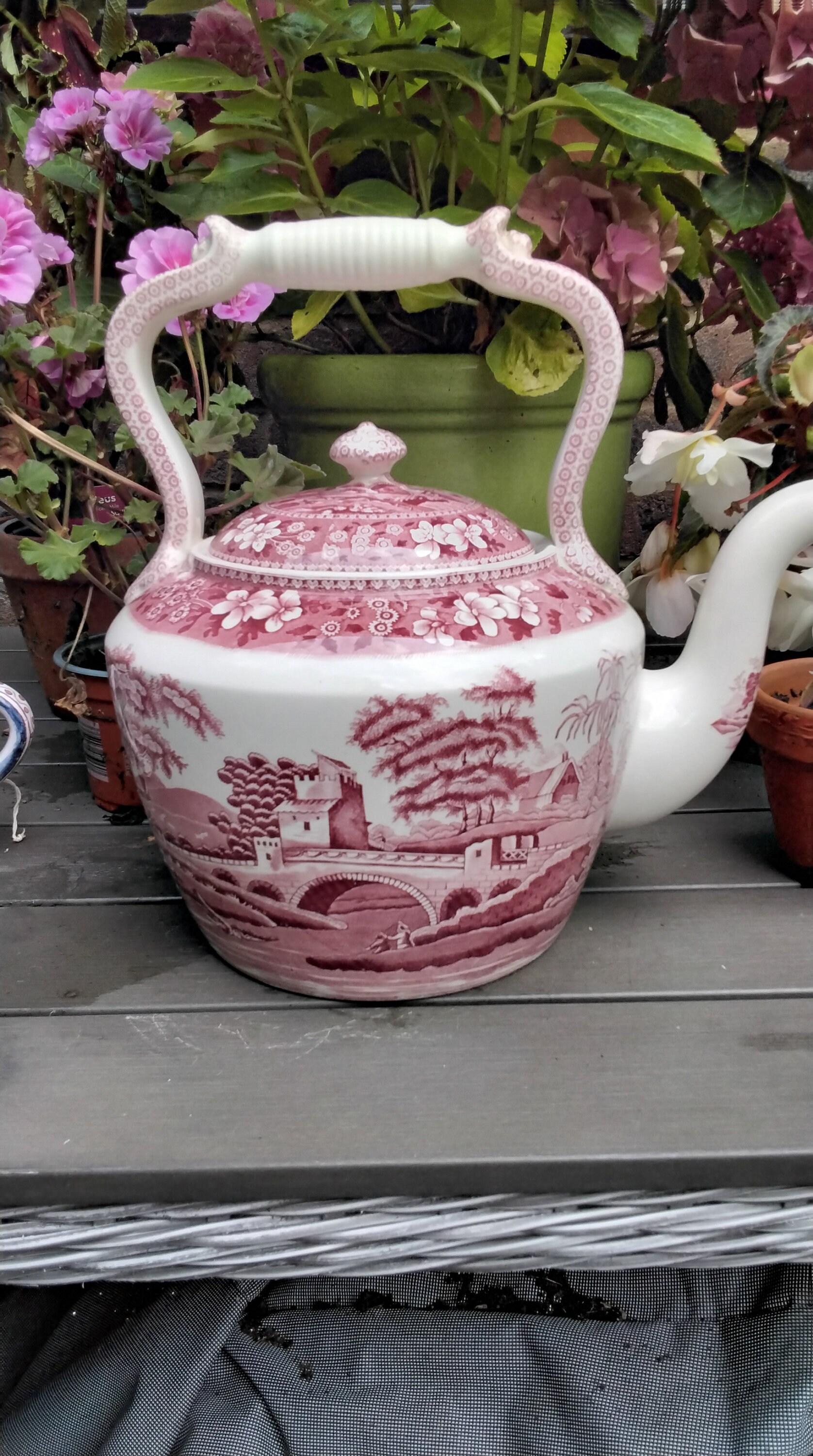 Spode Copeland Tower Pink Kettle, 1960s, Super Stunning, and Mint. UK ...