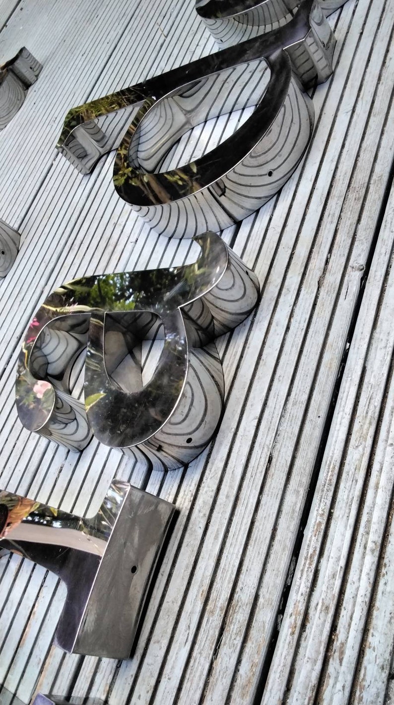 Made the Word in Stainless Steel. 4 Letters 3 Dimensional - Etsy