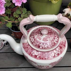 Spode Copeland Tower Pink Kettle, 1960s, Super Stunning, and Mint. UK ...