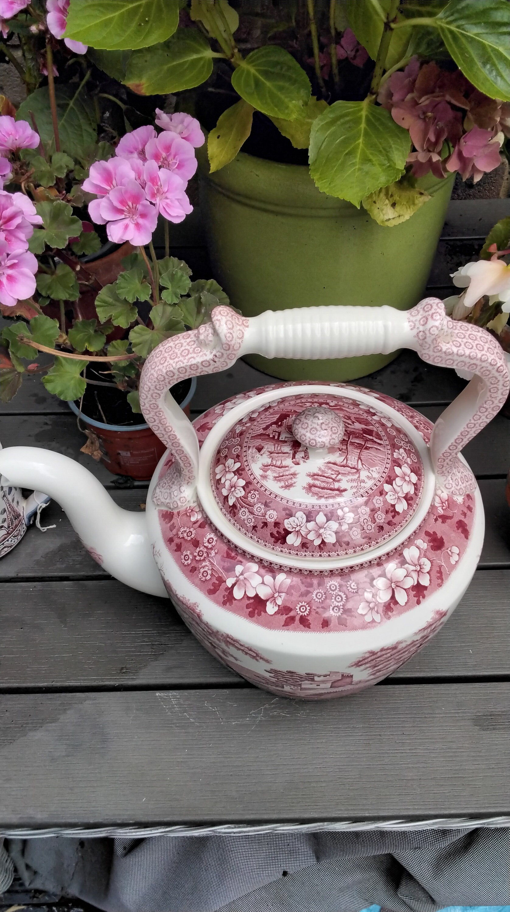 Spode Copeland Tower Pink Kettle, 1960s, Super Stunning, and Mint. UK ...