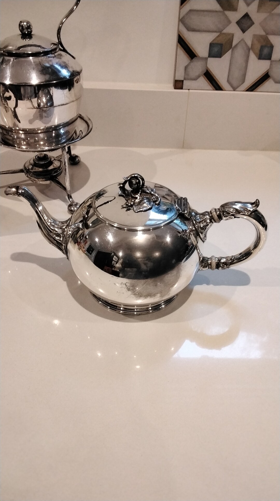 James Allan Epns on Pewter Teapot Sheffield About 1860. Absolute ...