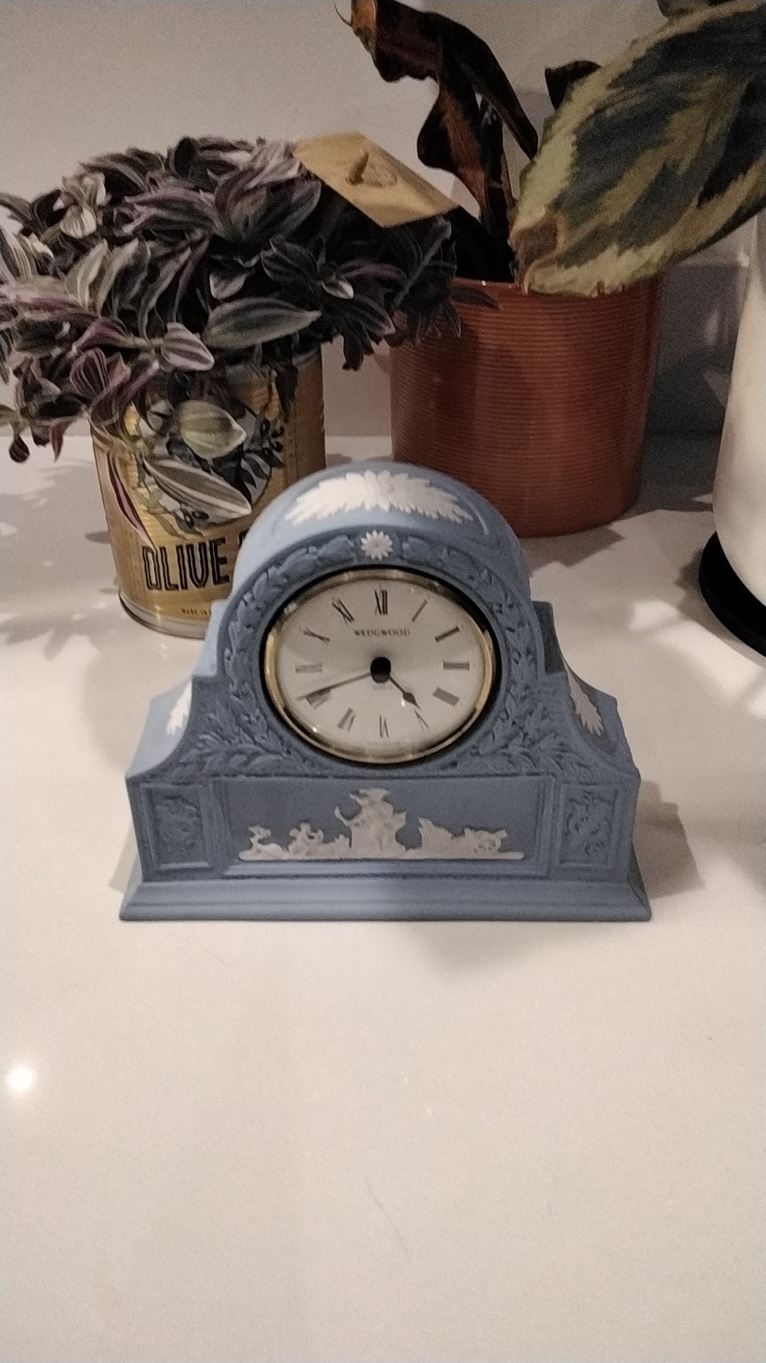 Wedgwood Pale Blue Jasper Mantle Clock. Etruria England. - Etsy