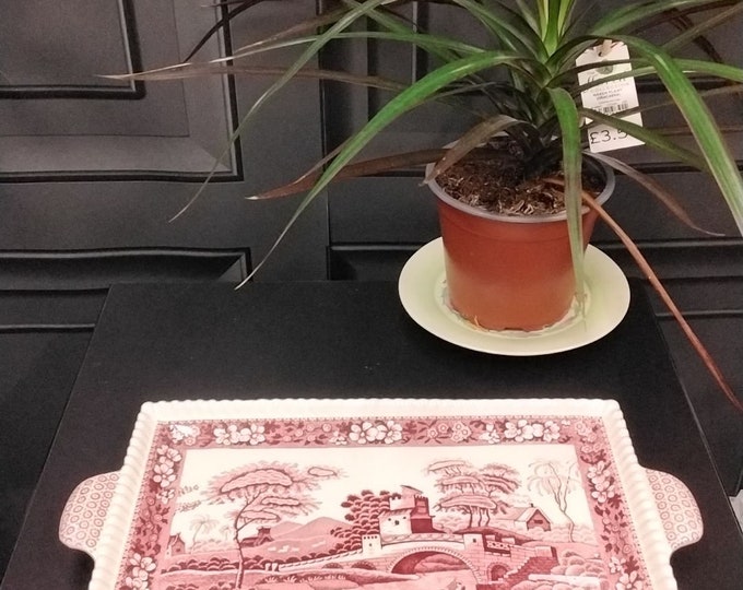 Copeland Spode Tower Pink Sandwich Tray 19th Century - Etsy