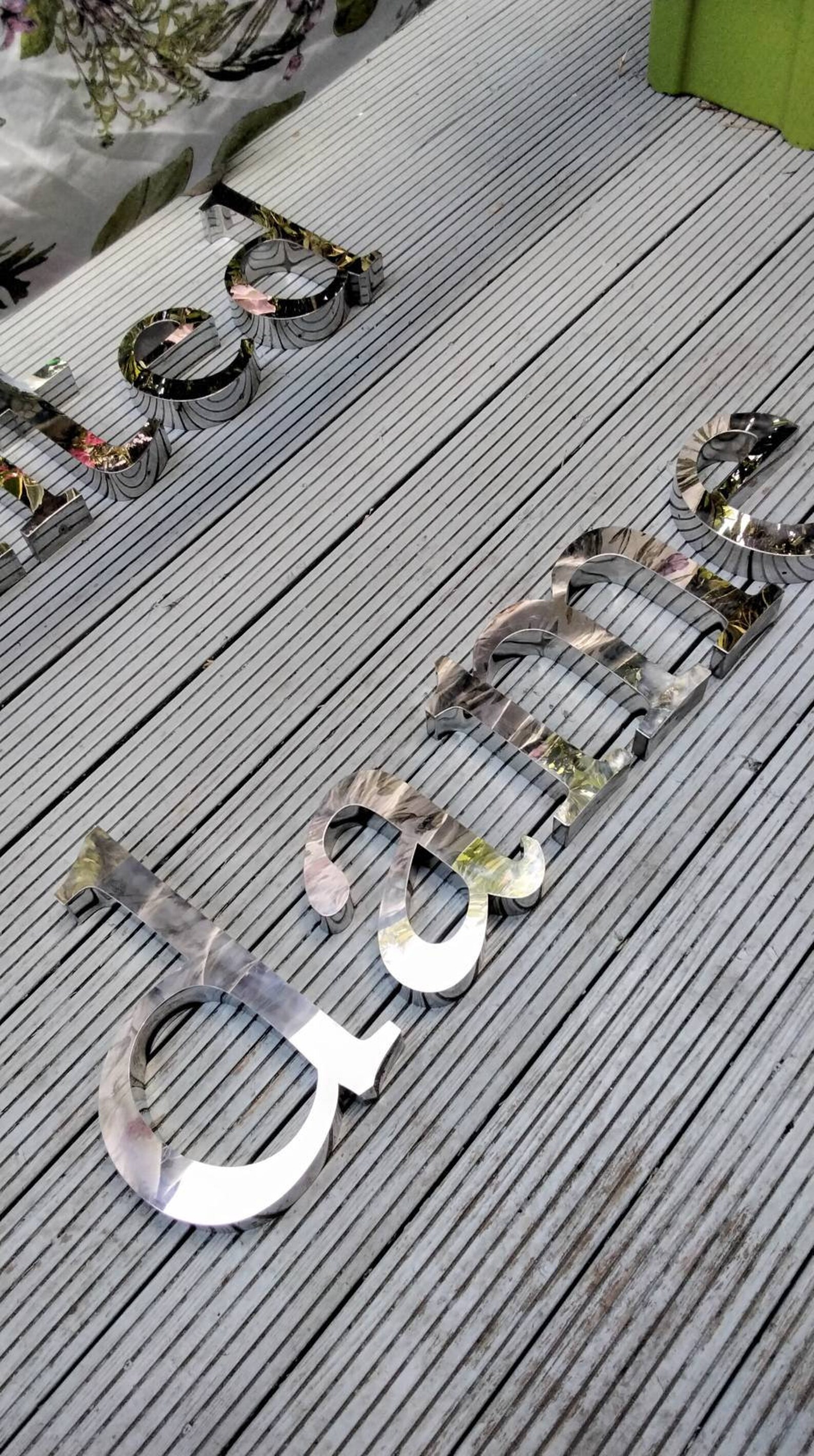 Made the Word in Stainless Steel. 4 Letters 3 Dimensional - Etsy