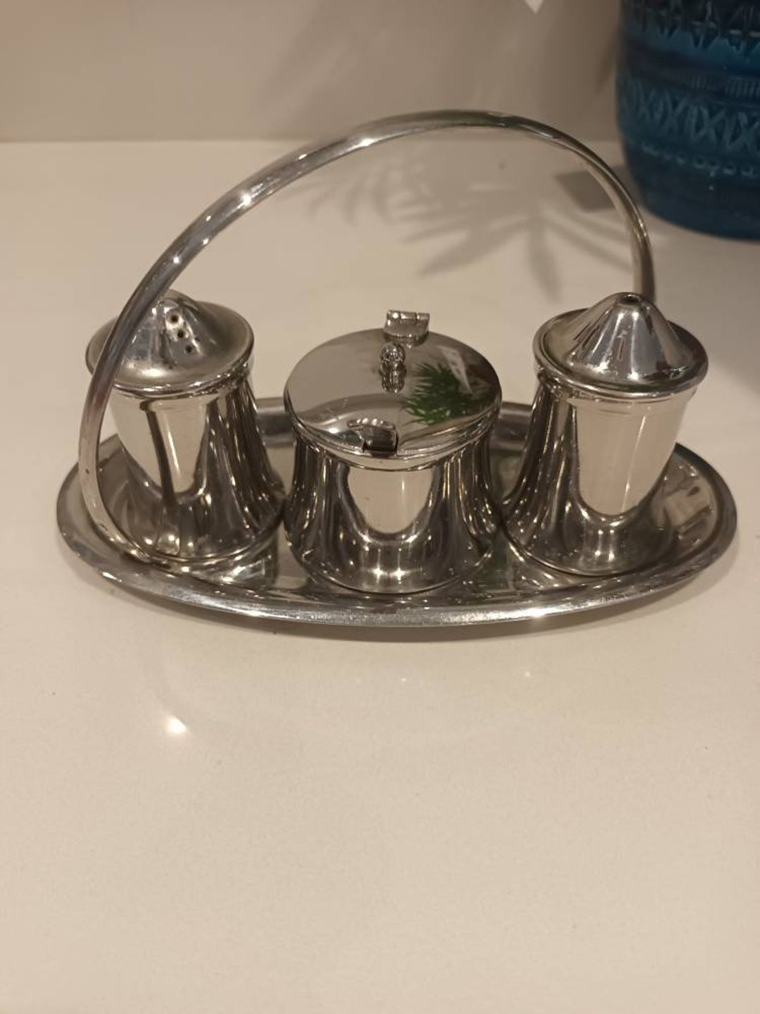 Olde Hall 1950s 4 Piece Cruet Stainless Steel England. - Etsy