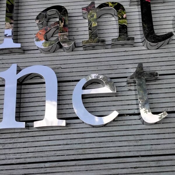 Made the Word in Stainless Steel. 4 Letters 3 Dimensional Refurbished ...