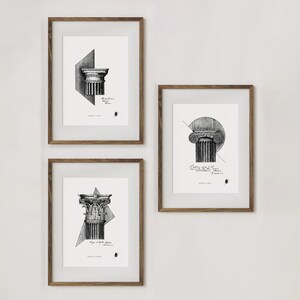 Classical Order | Architecture Print Set of 3 | Ancient Architecture ...