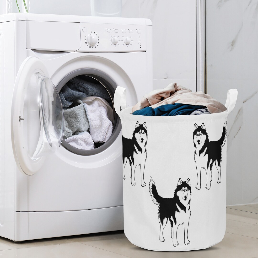 SF_D98 Round Laundry Basket Husky - Etsy