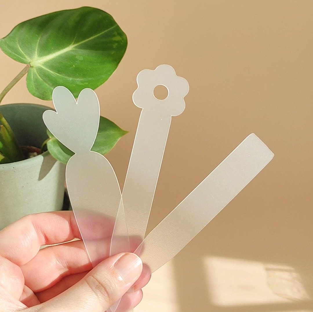 Clear Plastic Plant Tags, Reusable Plant Labels, Cute Plant Tags - Etsy