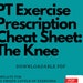 PT Exercise Prescription Cheat Sheet: the Knee - Etsy