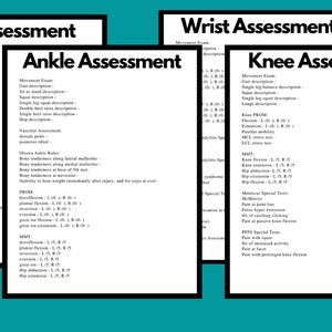 Ultimate New Grad PT Evaluation Template Cheat Sheets - Easy to ...