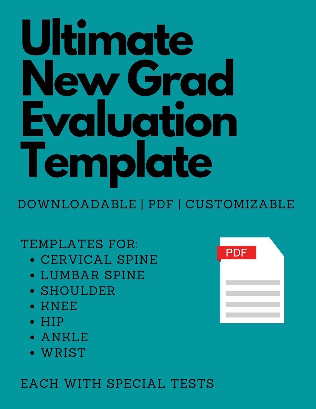 Ultimate New Grad PT Evaluation Template Cheat Sheets - Easy to ...