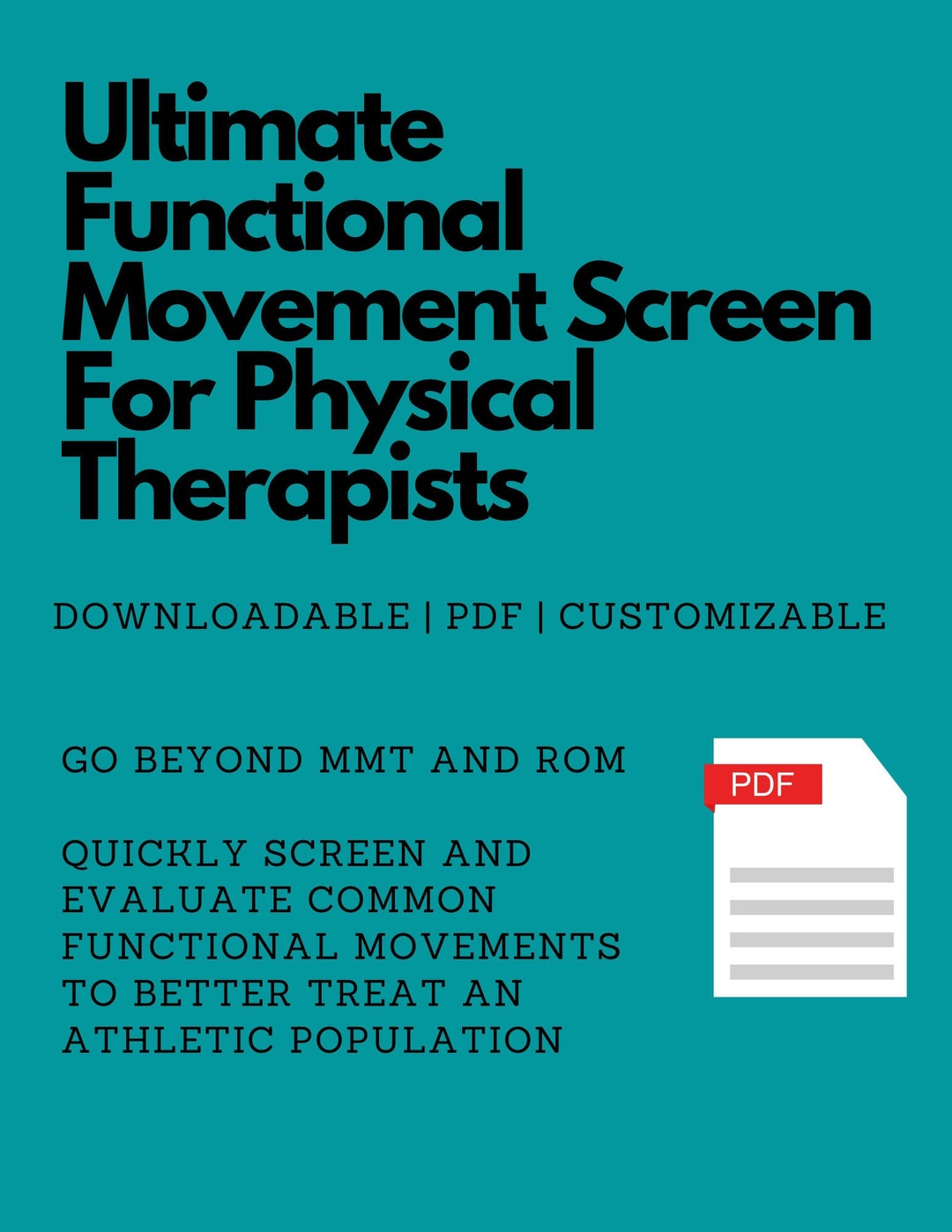 Ultimate Physical Therapy Functional Screening Template - Etsy