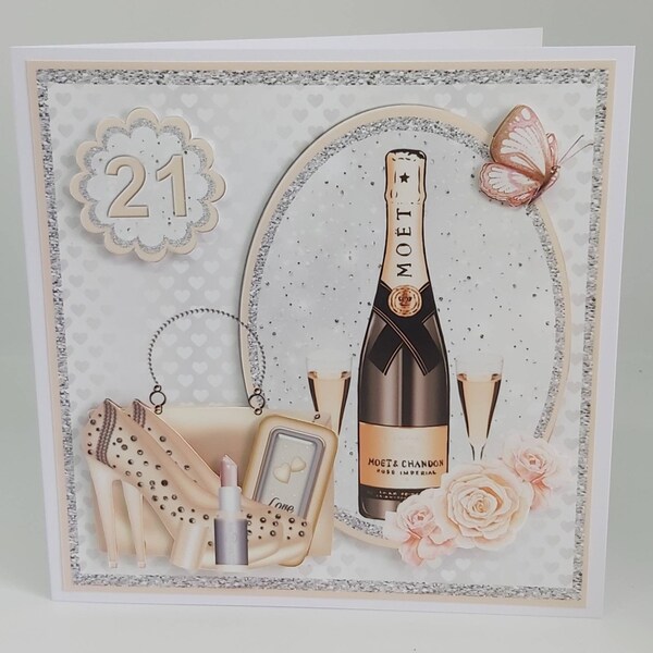 21st Birthday Card Female Printable - Etsy