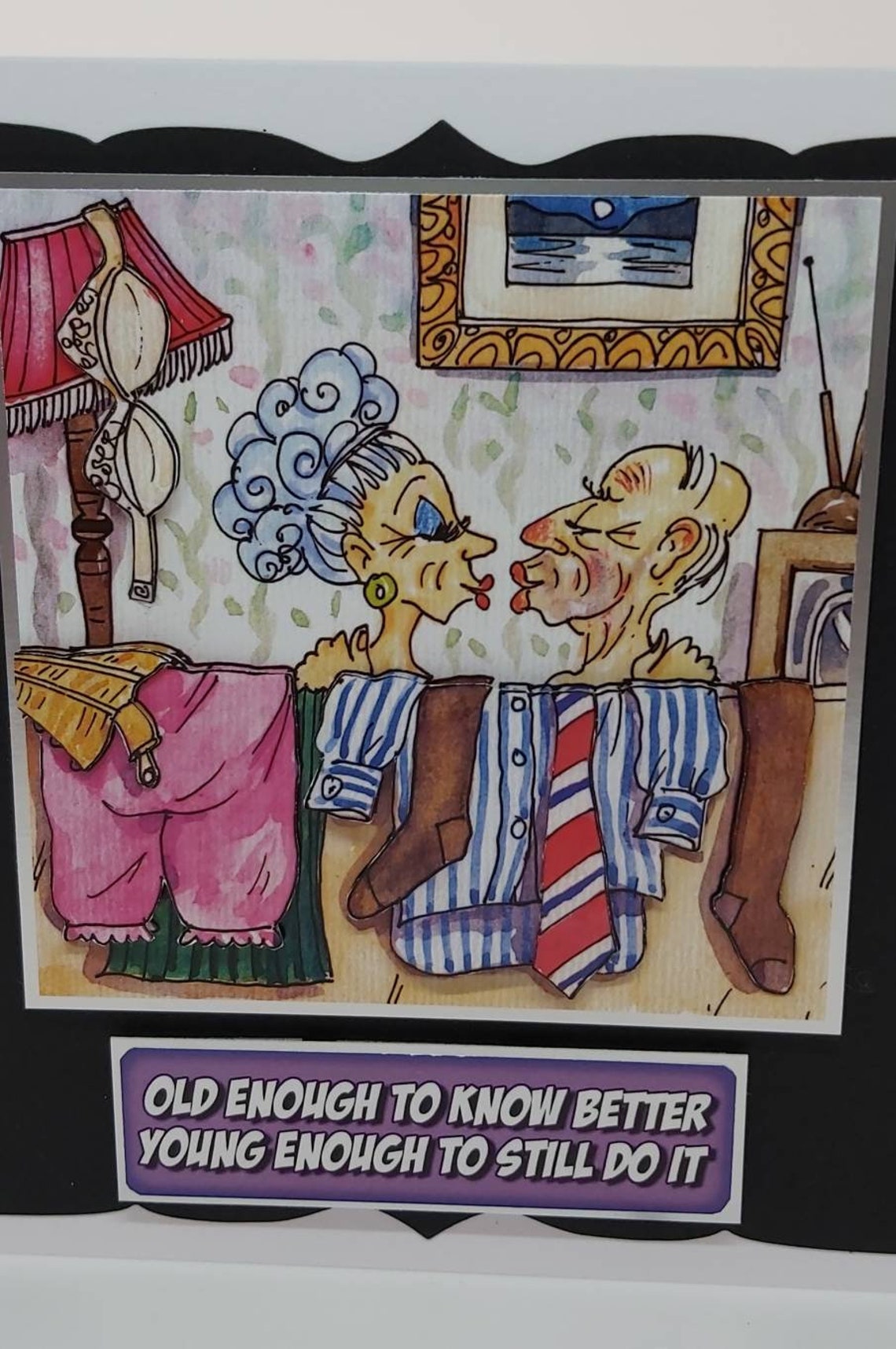 Old Couple Funny Anniversary Card Husband Anniversary Wife Etsy
