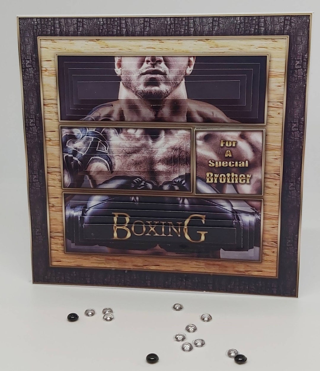 Boxing Themed Card, Birthday Card Dad, Birthday Card Brother, Handmade ...
