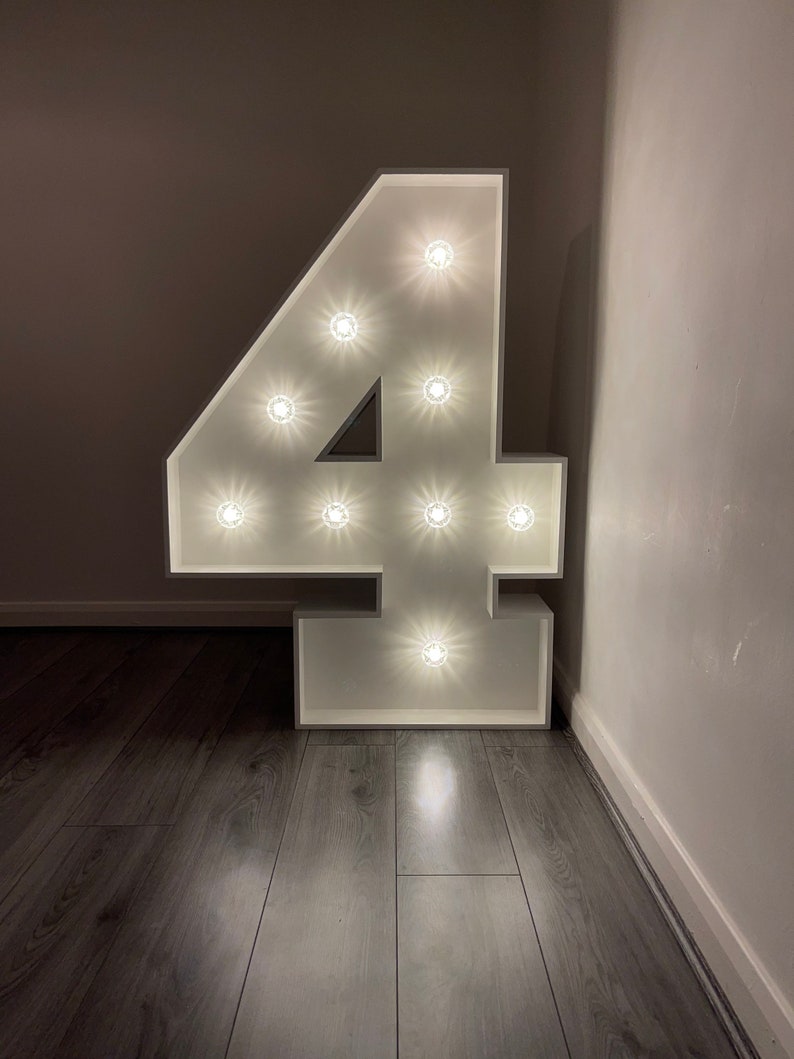 4ft Led Numbers 4ft Marquee Numbers 4ft Light Up Numbers Etsy Uk