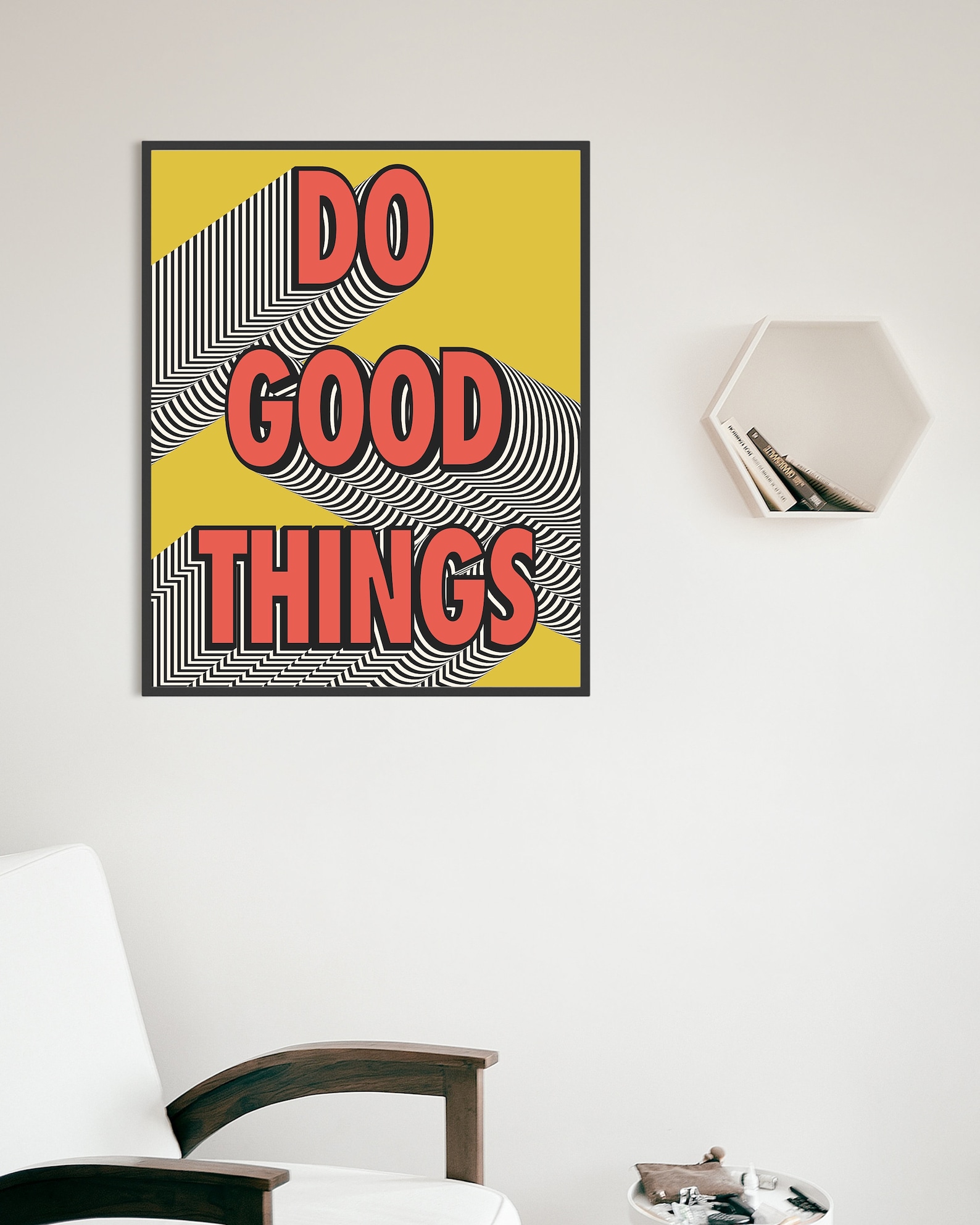 Do Good Things Print Yellow Typography Art Print Digital - Etsy