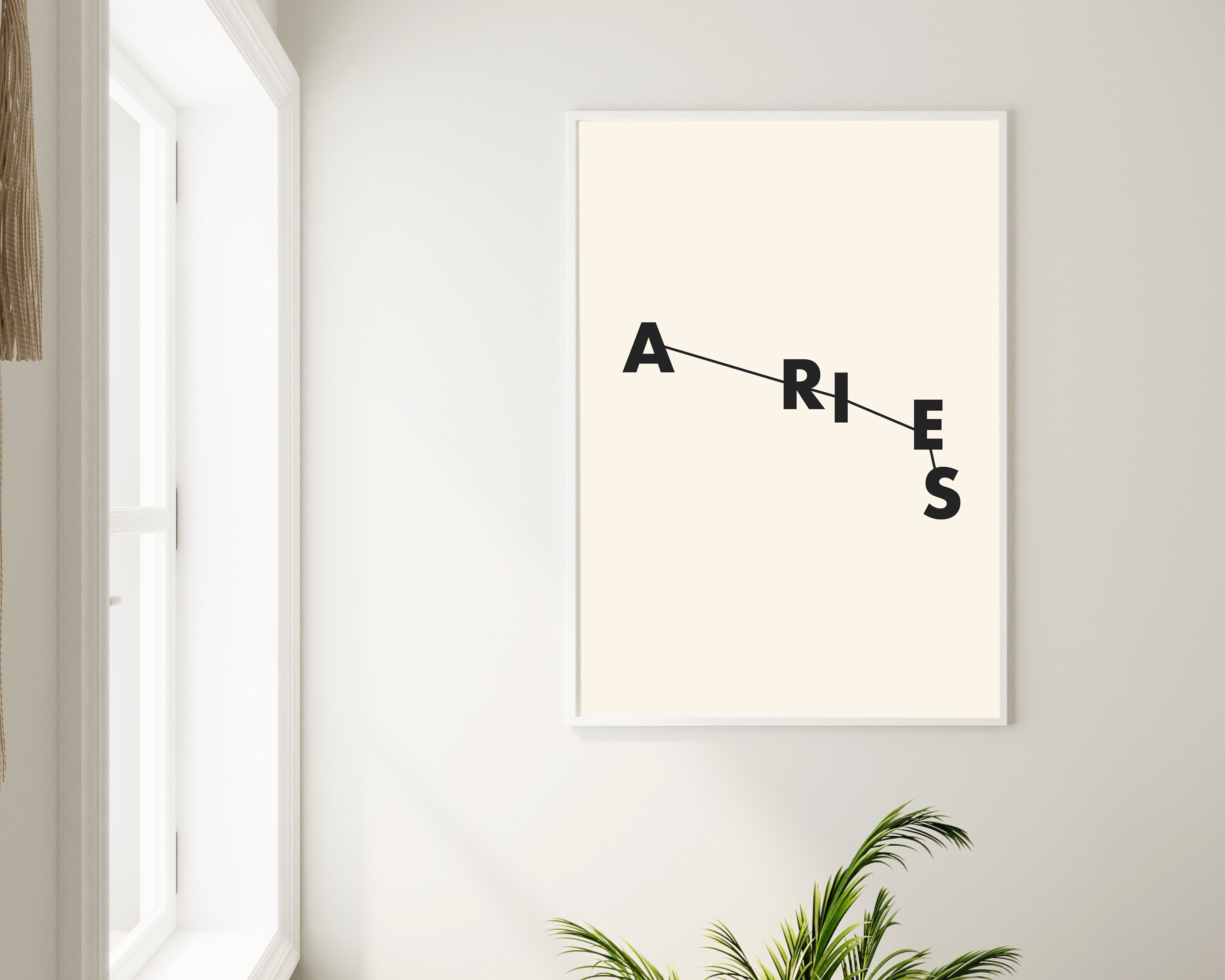 Aries Print Zodiac Print Typography Wall Art Printable - Etsy