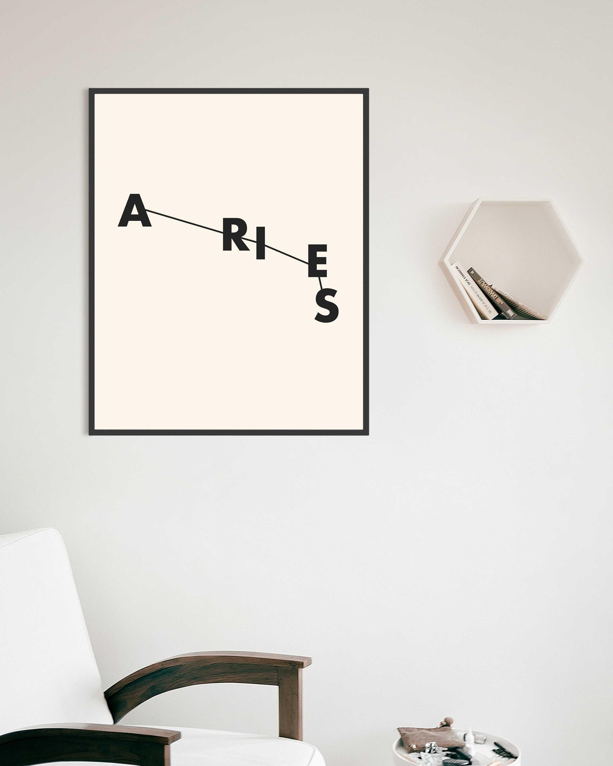 Aries Print Zodiac Print Typography Wall Art Printable - Etsy