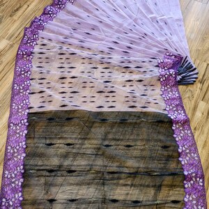 Exclusive Cutwork on Purple Dhakai Handloom Jamdani Sharee. an Elegant ...