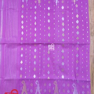 Original Dhakai Jamdani Saree, Lavender /multi Jari Work, Fall Piko ...