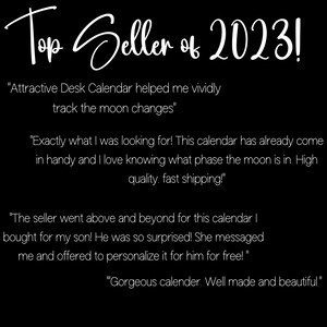 Moon Calendar 2024 desk Decor Moon Phases Office Calendar Lunar ...