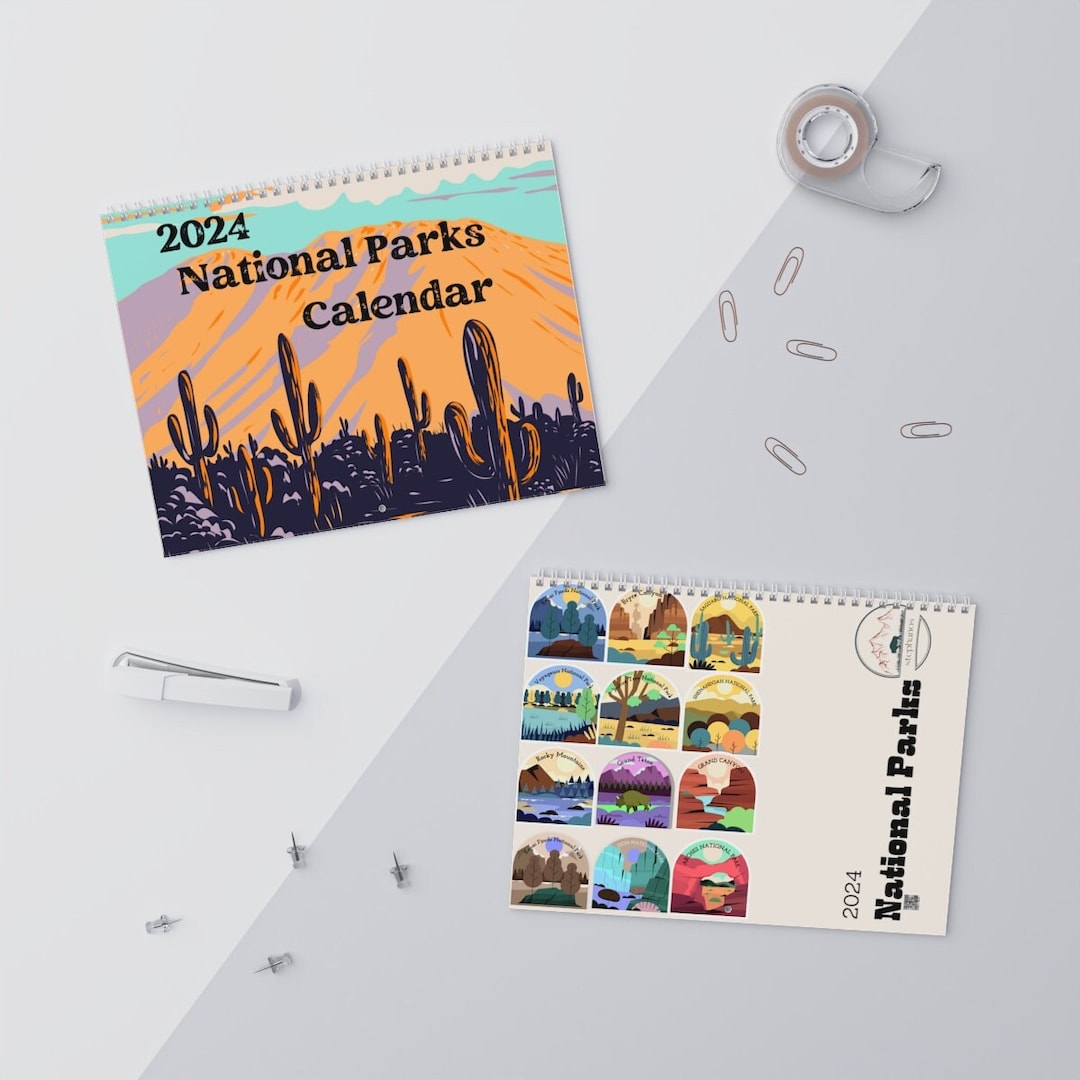 National Parks Wall Calendar, Appointment Wall Calendar, Calendar for ...