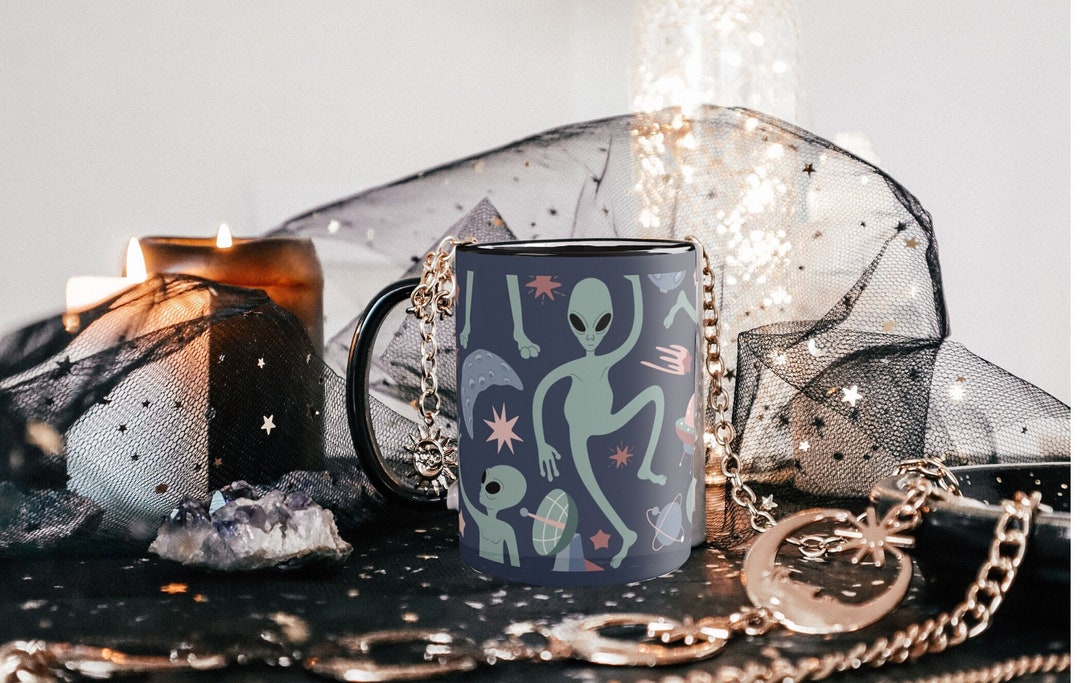 Alien Coffee Mug Alien Gift Outer Space Mug Space Gift Universe Mug ...