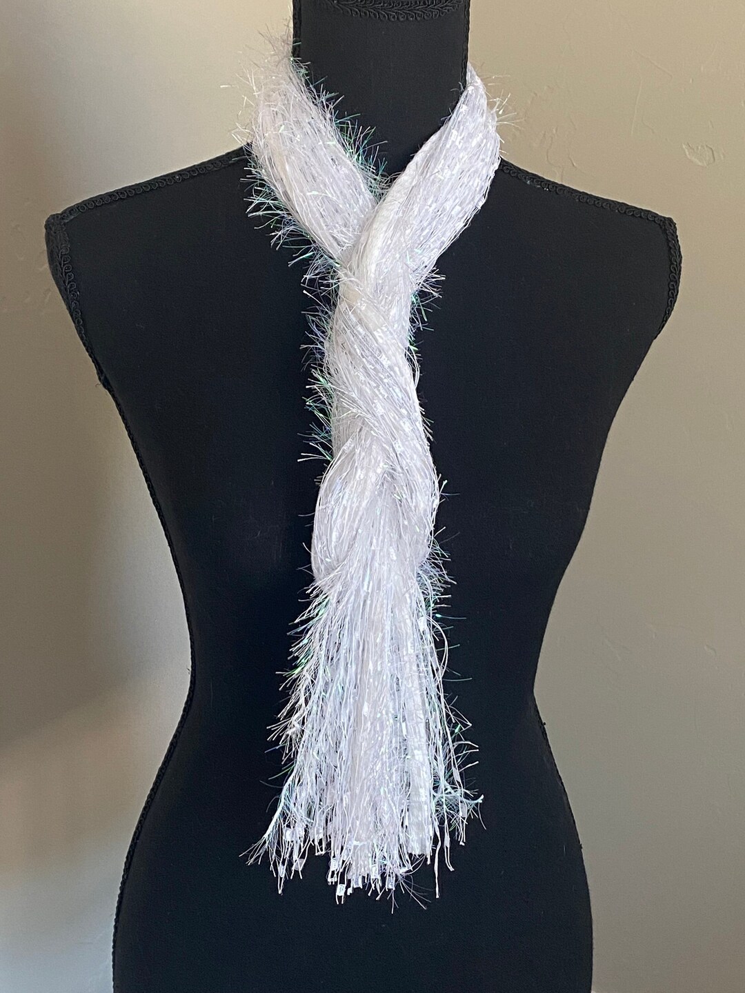 Boho Hippie White Ladder Ribbon Scarf - Etsy