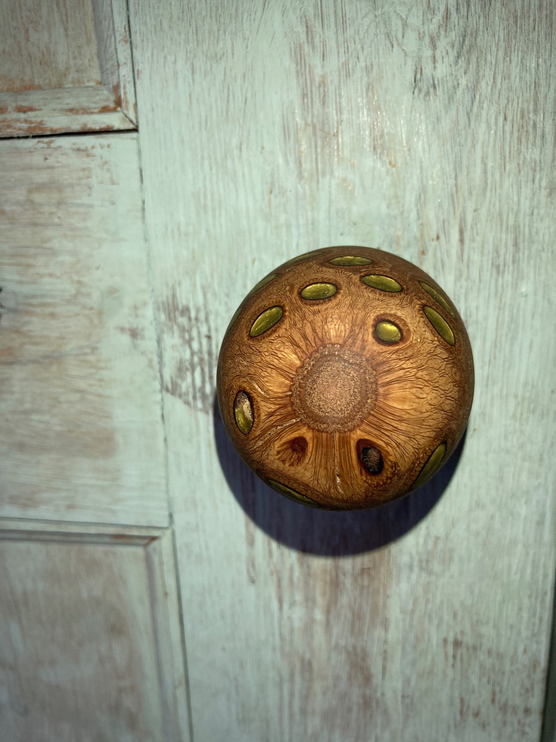 Wooden door knobs. Resin added to create colour. Hand made. Custom made. Preferred Colour can be ...