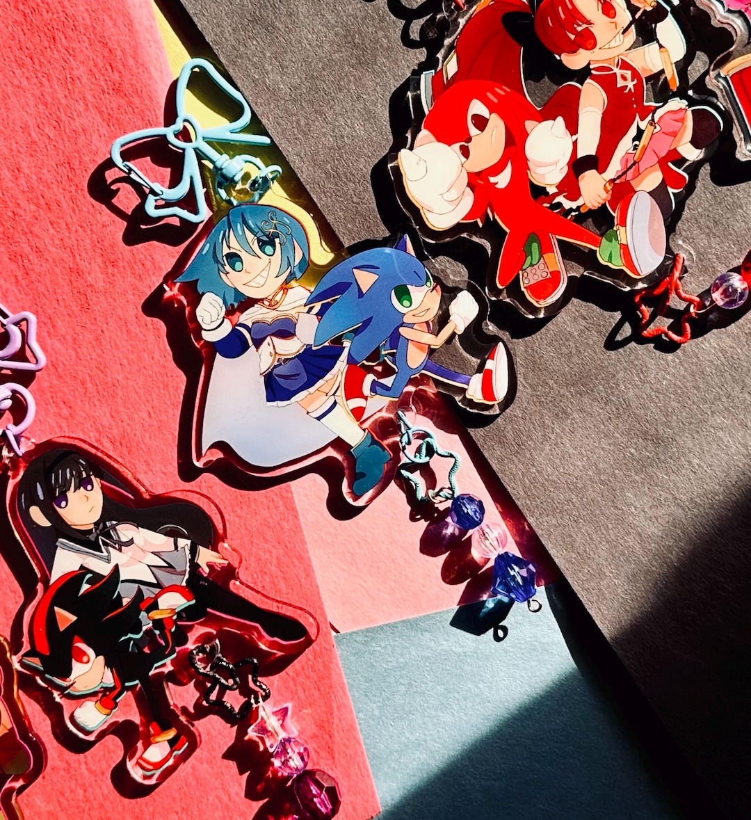 Cute Magical Girl and Video Game Character- Chain Keychain. Cute ...