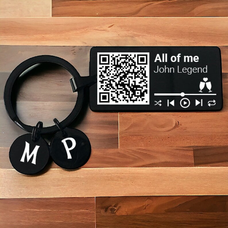 QR Code Music Keychain Youtube Song Video Keychain Personalised Gift ...