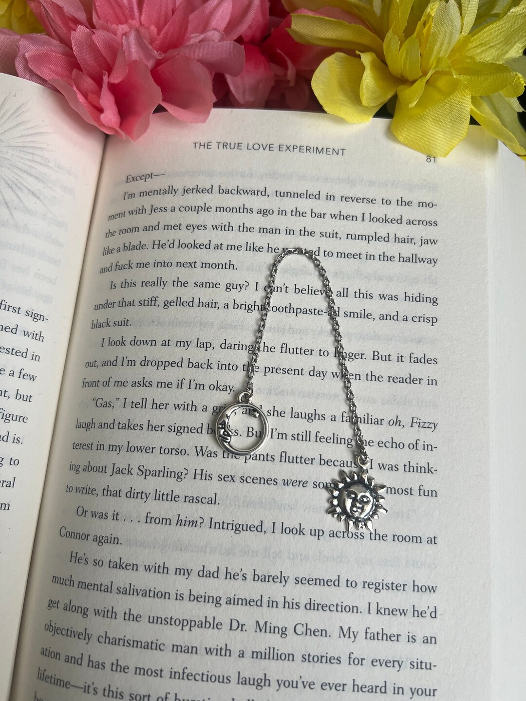 Sun and Book Chain Bookmark/ Chain Bookmark - Etsy
