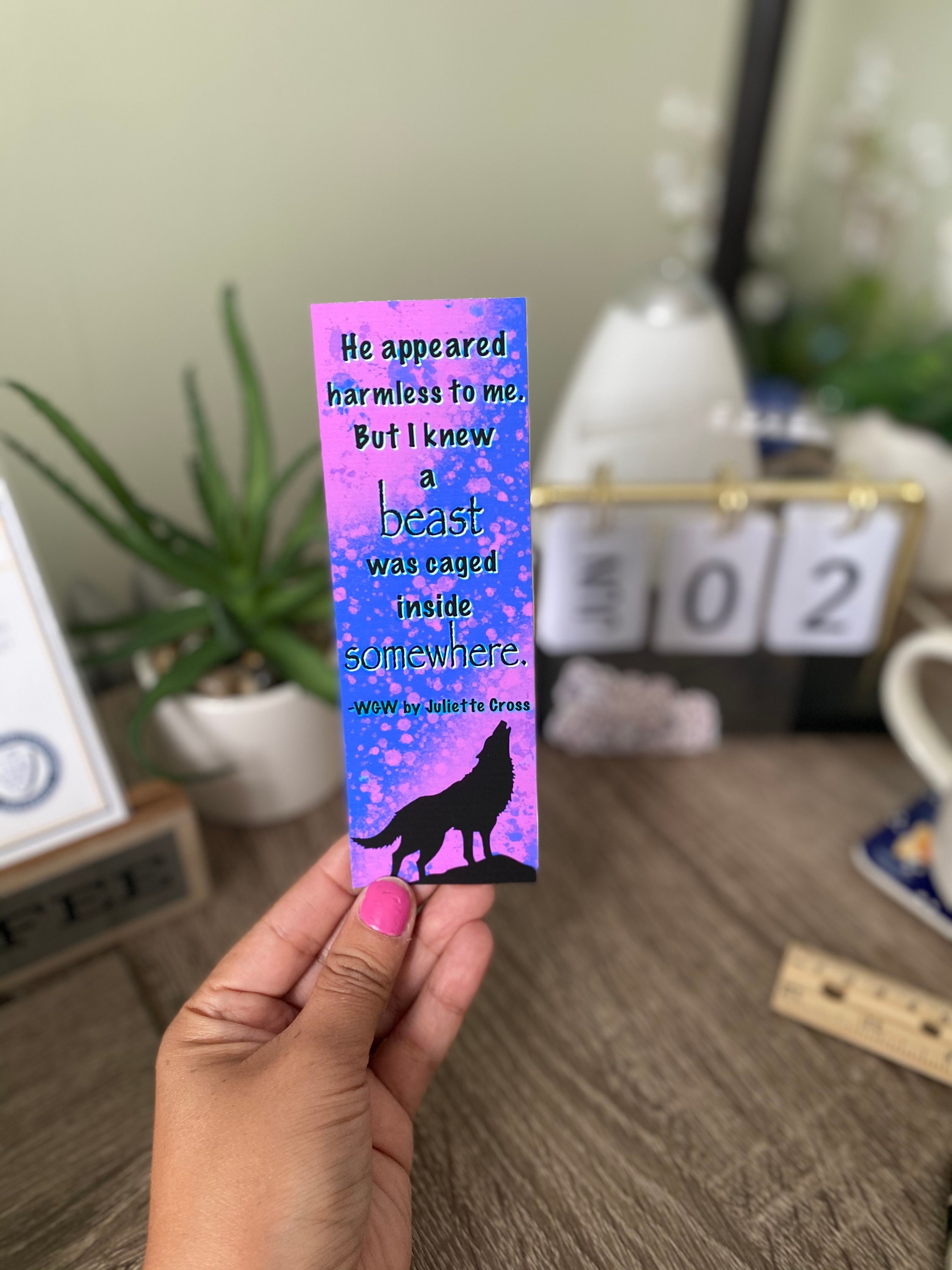 Wolf Gone Wild inspired Bookmark | Etsy