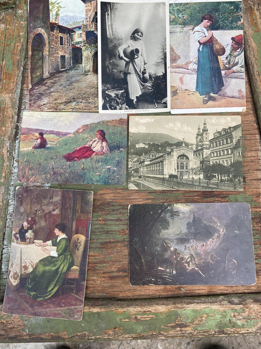 Rare Set of 7 Antique European Postcards (late 19th - Early 20th ...