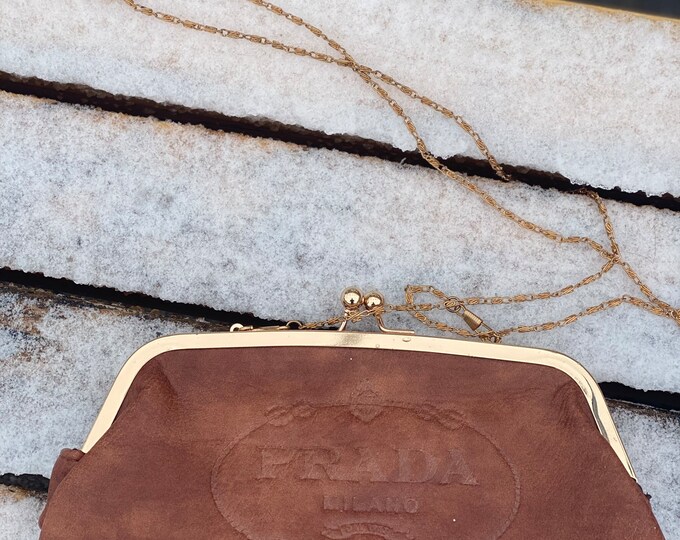 Прекрасная винтажная кожаная сумочка Prada. - Etsy