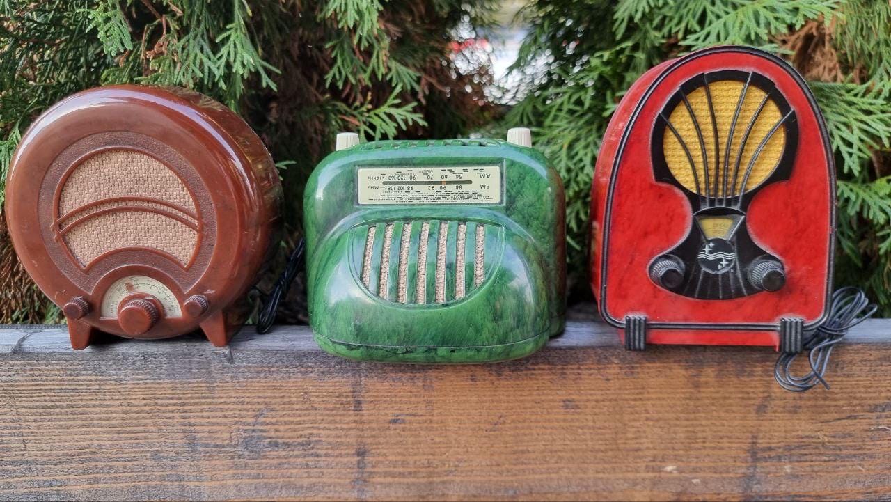 Very Rare Set of Vintage Miniature Radios: Philips 830, Ekco AD36 ...