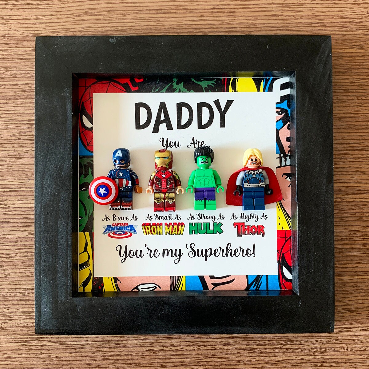 Gifts for Dad: Set of 4 Superhero Figures Personalised - Etsy