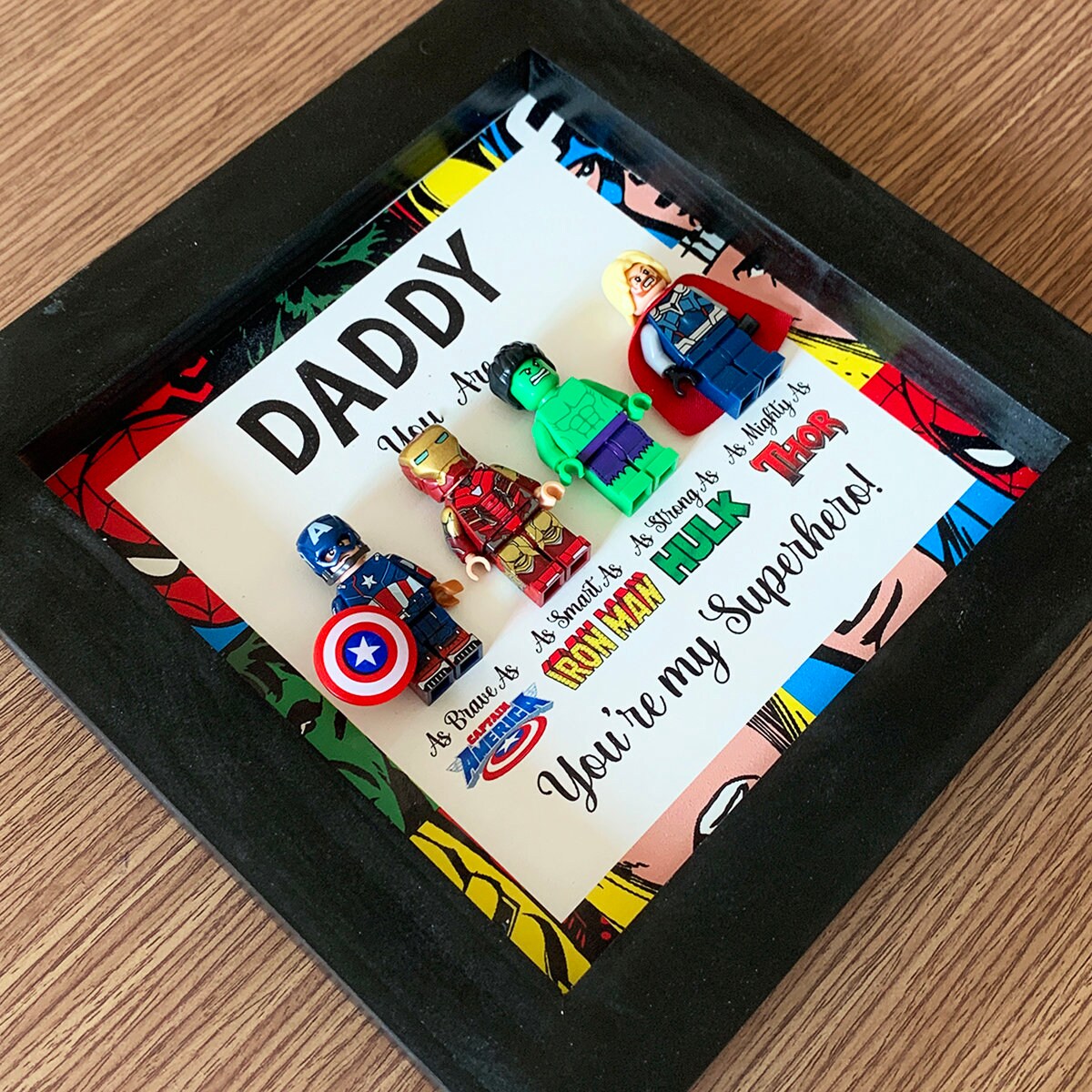 Gifts for Dad: Set of 4 Superhero Figures Personalised - Etsy