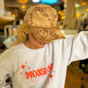 Hand Burned Custom Baseball Trucker Hat Cap | Longhorn Cow Skull ...