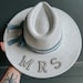 Custom Bridal Wide Brim Fedora Hat | Wedding Engagement Bride Mrs White ...
