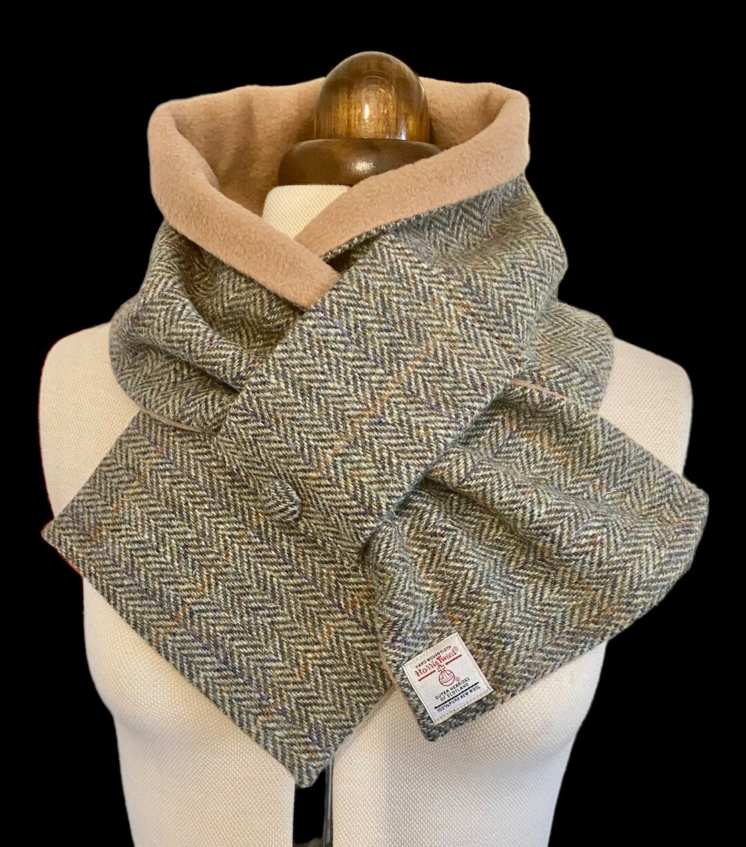 Harris Tweed Wool Neck Warmer Scottish Pure Wool Cross-over - Etsy UK