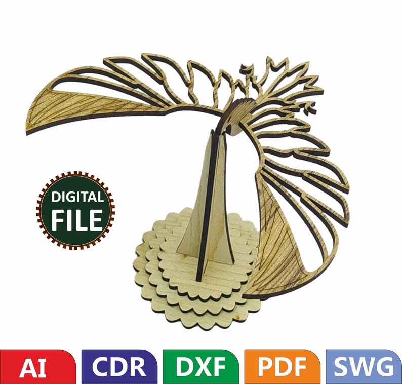 Balancing Bird Vector for CNC Svg Vector File, Vector Cut File, Digital ...