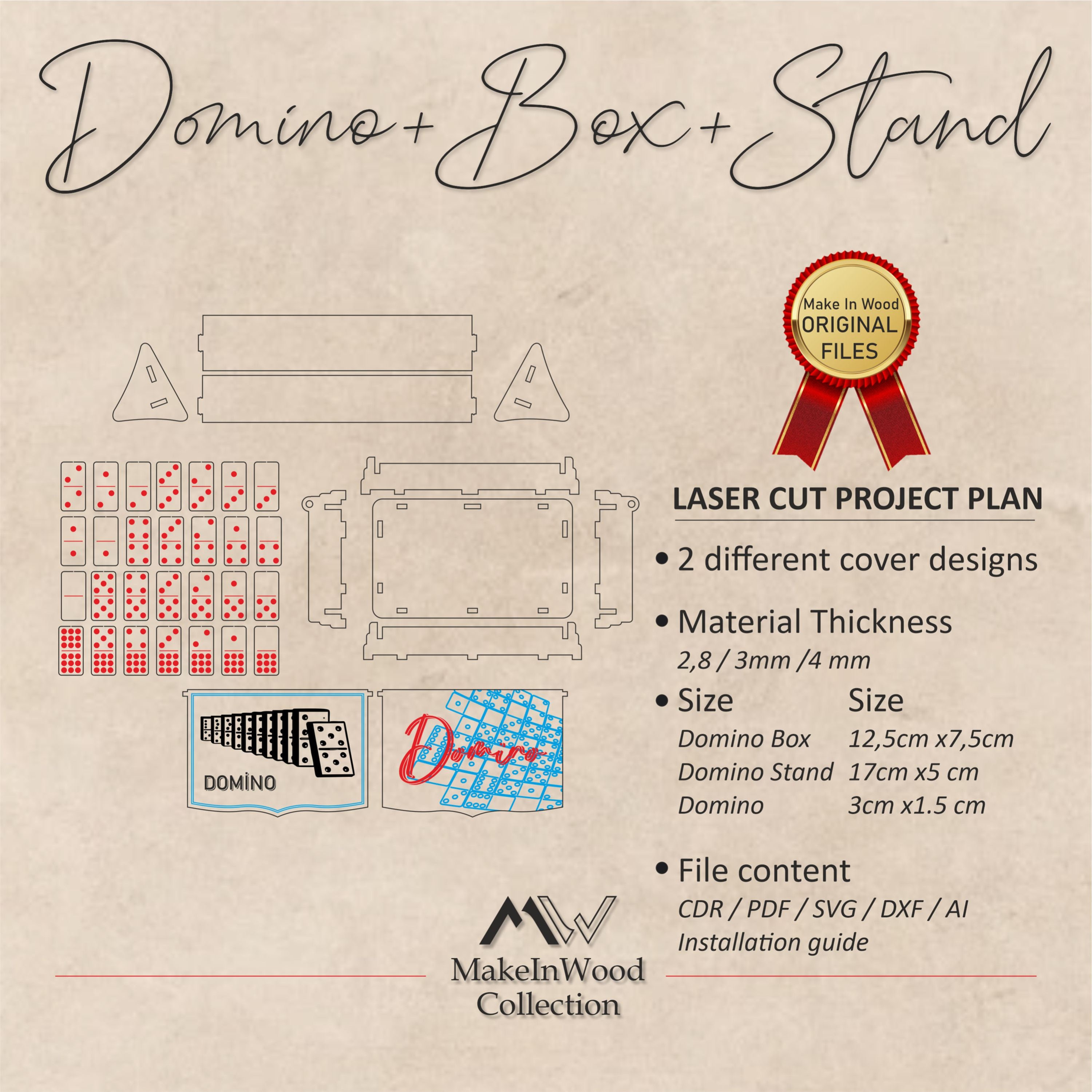 Personal Domino Set, Domino Pieces Box Stand, Dominoes Svg, Laser Cut ...